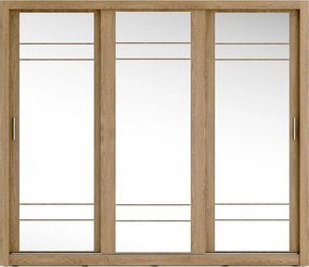 Casarredo - Komfort nábytek Šatní skříň 02 ARTI 250 dub shetland/zrcadlo