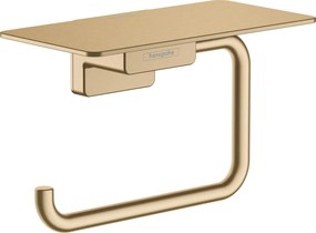 Hansgrohe AddStoris, držák na toaletní papír s poličkou, kartáčovaný bronz, HAN-41772140