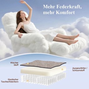 HOMCOM Televizní křeslo s pomocí při vstávání, elektrické relaxační křeslo s vibrační masáží, teplem a funkcí ležení, světle šedá