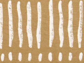 Sada 2 bavlněných polštářů pruhované 45 x 45 cm béžové/bílé SALIX Beliani