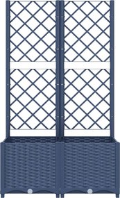 Zahradní květináč s mřížkou modrošedý 80 x 40 x 136 cm PP 318251