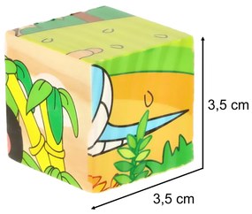 IKK Dřevěné obrázkové kostky/ vzdělávací puzzle Safari