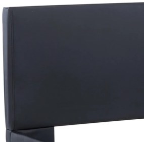 vidaXL Marketos Rám postele s LED světlem černý umělá kůže 100 x 200 cm