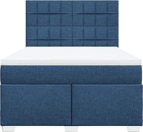 Box spring postel s matrací modrá 140x200 cm textil 3290517