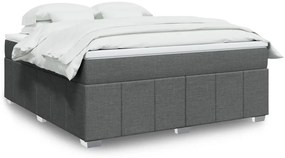Box spring postel s matrací tmavě šedá 180x200 cm textil 3285492