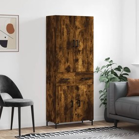 Skříň highboard kouřový dub 69,5 x 34 x 180 cm kompozitní dřevo