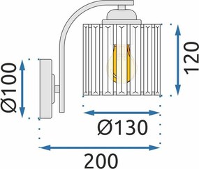 Toolight - Nástěnná lampa 1xE27 APP512-1W, černá, OSW-08558