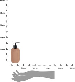 Dávkovač mýdla Elya, pudrová/s černými prvky, 400 ml