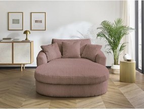 Růžové manšestrové křeslo Belem – Bobochic Paris