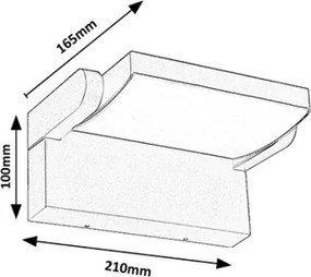 Brilagi - LED Venkovní nástěnné svítidlo ANKLE LED/18W/230V 4000K IP65