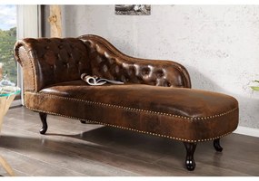 Massive home | Hnědý otoman Chesterfield mikrovlákno