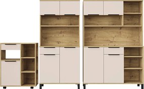 Kredenc příborník SOLEA | 269 cm | sestava 3 díly | artisan/kašmír
