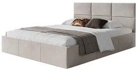 Čalouněná postel PORTO rozměr 140x200 cm Světle šedá