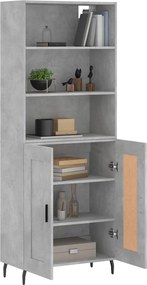 Skříň highboard betonově šedá 69,5x34x180 cm kompozitní dřevo 3189977