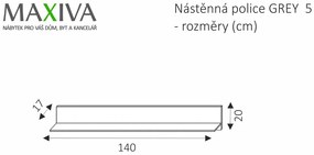 MAXIVA Obývací stěna - GREY, bílá/černá