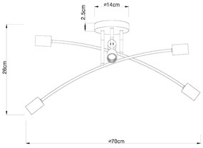 GLOBO SARINI 54003-6 Stropní svítidlo