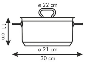 Kastrol HOME PROFI s poklicí ø 22 cm, 4,0 l