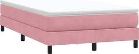 Box spring postel s matrací růžová 120x220 cm samet 3315968