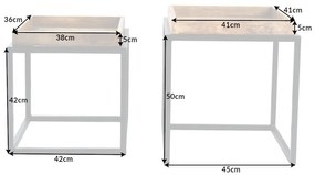 Sada odkladacích stolíkov Paxley 45 cm mango