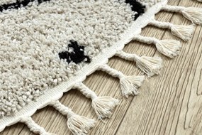 Dywany Łuszczów, Kusový koberec Berber Tetuan B751 cream kruh, 120x120 (průměr) kruh, bílá, ložnice