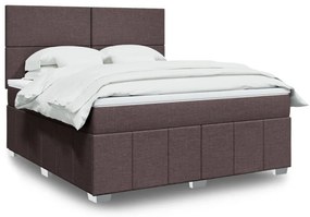 Box spring postel s matrací tmavě hnědá 180x200 cm textil 3291743