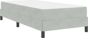 Postel s boxspringem s matrací Světle šedá 90 x 220 cm textil 3398773