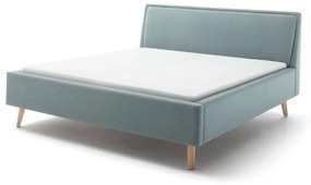 Modrošedá čalouněná dvoulůžková postel 140x200 cm Frieda – Meise Möbel