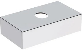 Geberit VariForm - Umyvadlová skříňka, 900x510x235 mm, 1 zásuvka a zápachová uzávěrka, lesklá bílá/matná bílá 501.165.00.1