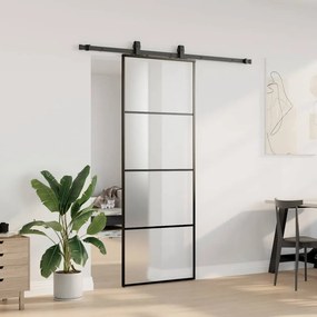 Posuvné dveře se sadou kování černé 76x205 cm ESG Glass 3375797