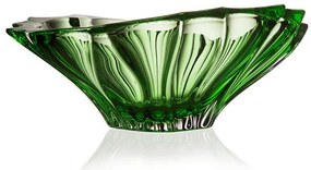Bohemia Crystal Mísa Plantica 330 mm - zelená