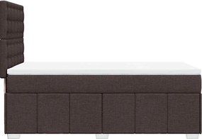 Box spring postel s matrací tmavě hnědá 90x200 cm textil 3291568