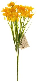 Umělá kytice Narcis s 15 květy, žlutá, 32 cm