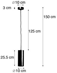 Designové závěsné svítidlo bílé - Tubo