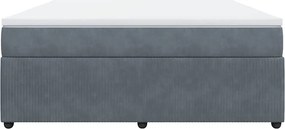 Box spring postel s matrací tmavě šedá 180x200 cm samet 3285657