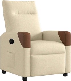Elektrické polohovací křeslo krémové textil 3323994