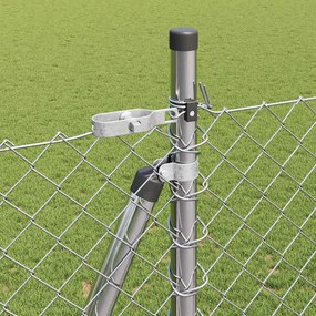 Zábradlí s betonovým základem 10 x 1,4 m Pozinkovaná ocel 3351287