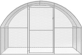 Venkovní klec pro kuřata 3 x 6 x 2 m pozinkovaná ocel 3095465