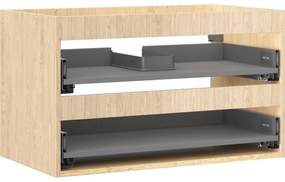 Mexen Box-A korpus skříňky pod umyvadlo 80 cm, 2 zásuvky, dub - 91AX0-0800-470-2-81