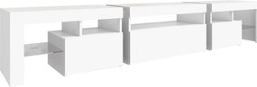 TV skříňka s LED osvětlením bílá 215x36,5x40 cm 3152794