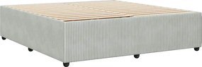 Rám postele bez matrace světle šedý 200 x 200 cm samet 3285030