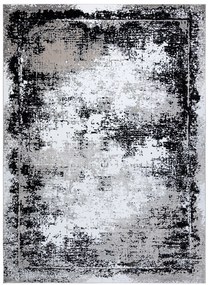Dywany Łuszczów, Kusový koberec Gloss 8493 78 Vintage grey/black, 80x150, šedá, kancelář
