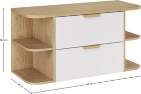Comad Koupelnová skříňka pod deskové umyvadlo set Aster White 100 bílá/dub cremona