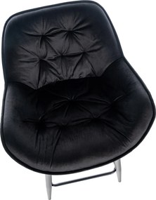 Sada 2 barových židlí Gibson 76 samet – černá