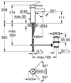GROHE 32898001 - Umyvadlová baterie ESSENCE DN 15 lesklý chrom