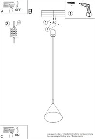Sollux Lighting Závěsné svítidlo NOX 25 okrově červené