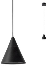 Redo 01-1752 závěsné LED svítidlo Eiko pískově černé, 6W, 3000K, ø7,2cm