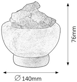 Rabalux 4097 - Solná lampa FUJI 1xE14/15W/230V
