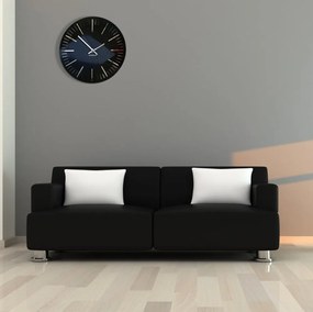 Elegantní nástěnné hodiny do obýváku černé barvy s leskem