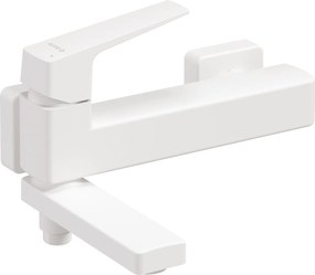 Deante Blur, nástěnná vanová baterie s otočným výtokem, 150 mm, bílá matná, DEA-BQL_A12M