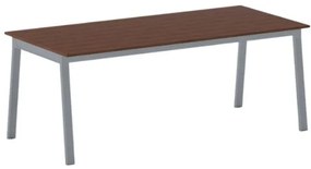 Kancelářský pracovní stůl PRIMO BASIC, šedostříbrná podnož, 2000 x 900 mm, třešeň